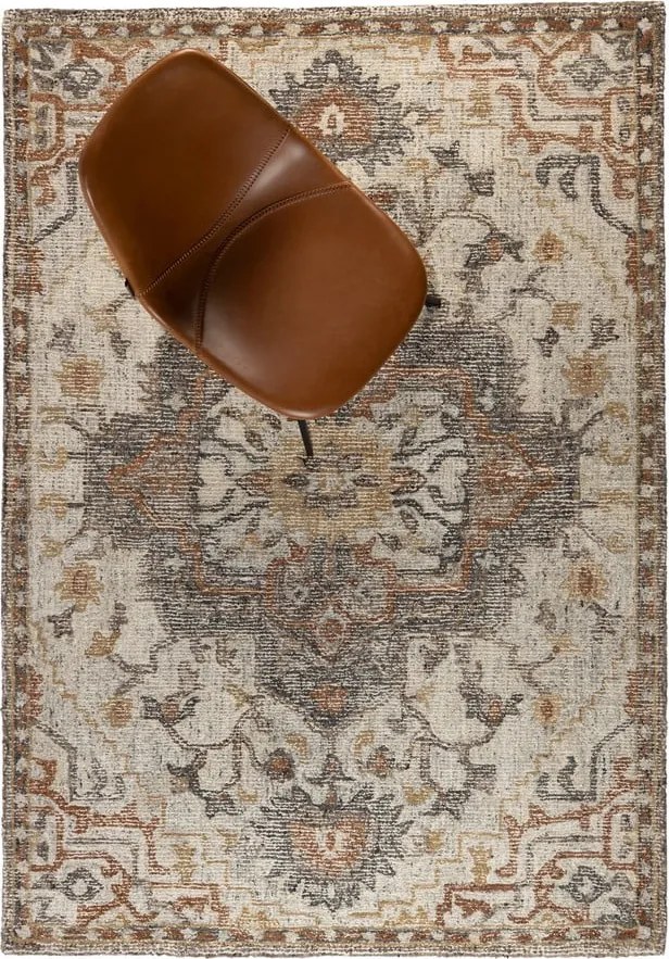 Béžový koberec s příměsí vlny 160x230 cm Amori – Dutchbone