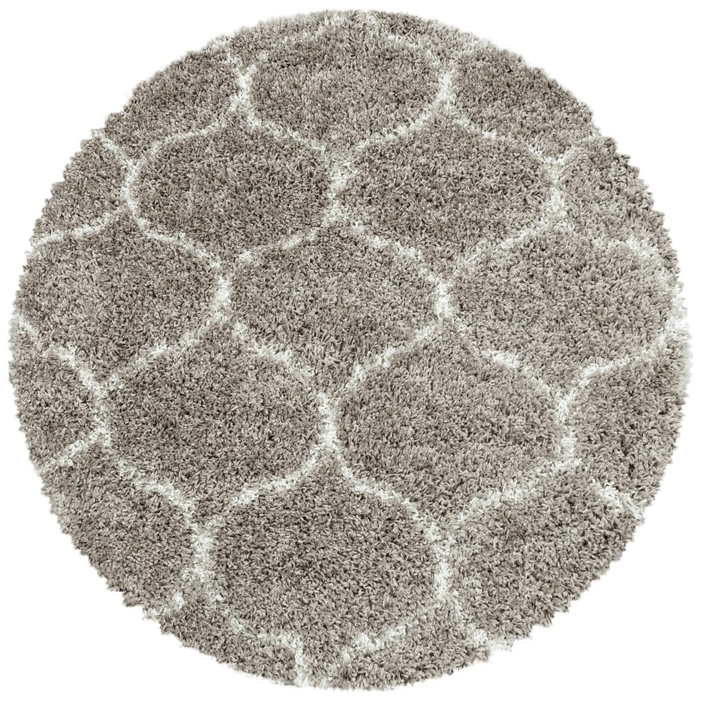 Ayyildiz Kusový koberec SALSA 3201, kulatý, Béžová Rozměr koberce: 120 cm KRUH