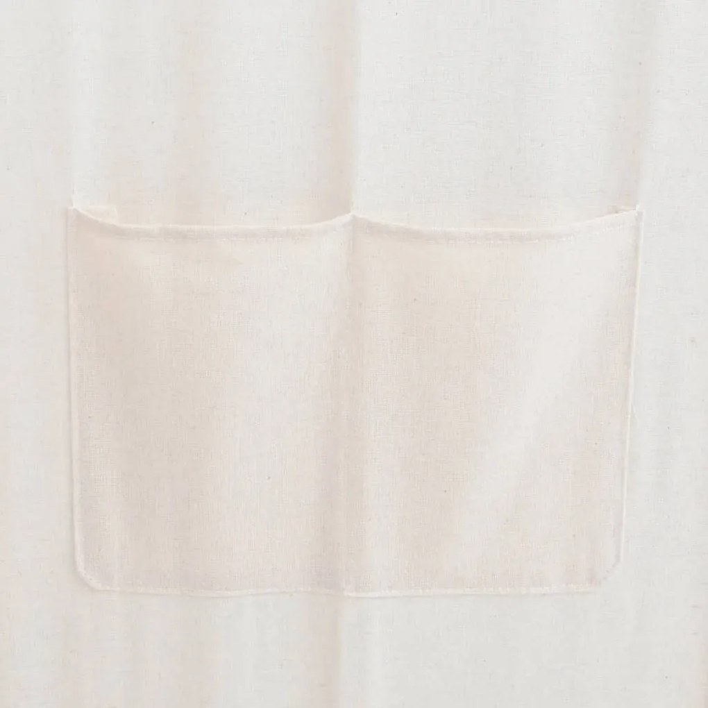 5dílný paraván krémový 200 x 170 x 4 cm textil 247106