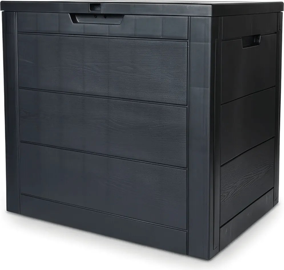 Plastový zahradní úložný box PAPER - šedý