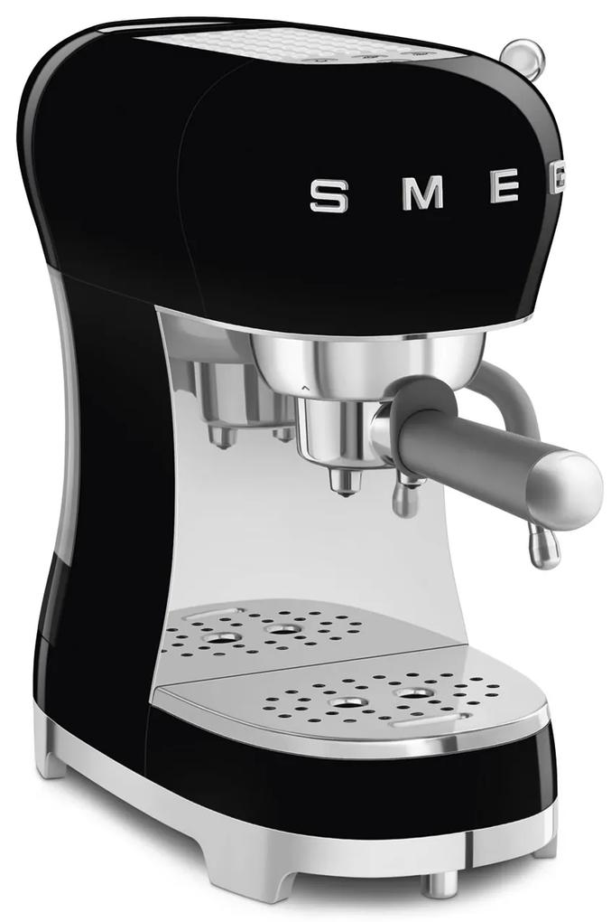 Pákový kávovar Smeg 50's style ECF02BLEU / 1350 W / lesklá černá