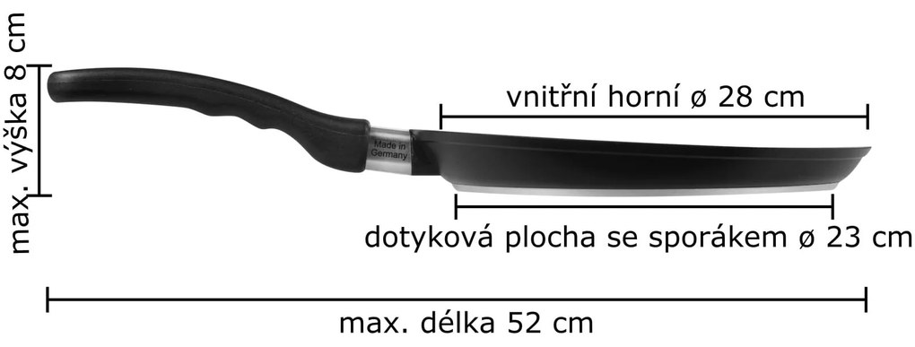 AMT Gastroguss Titanová pánev na palačinky ø 28 cm na indukci