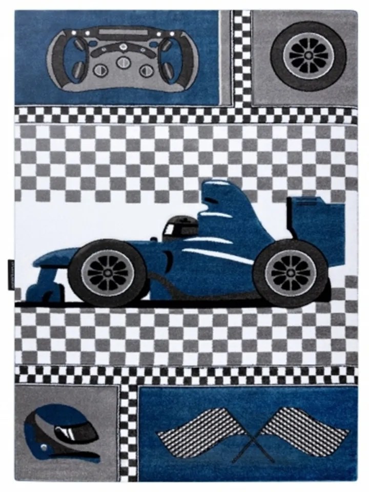 Dětský kusový koberec Formule modrý, Velikosti 200x290cm
