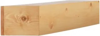 Krbová římsa Dřevěná police Plovoucí rustikální 152,4 cm Natural