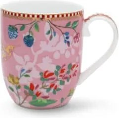 Pip Studio Floral Hummingbirds Hrnek mini růžový 145ml