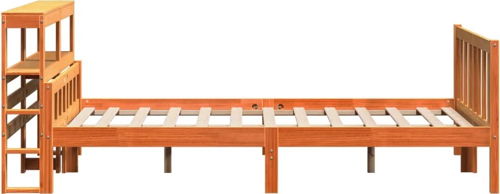 Rám postele s čelem voskově hnědý 150 x 200 cm masivní borovice 3305923