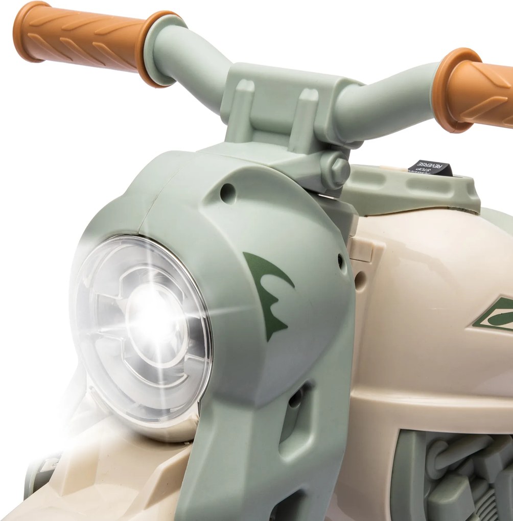 Dětská elektrická motorka AIYAPLAY, 6V elektrická motorka s hudbou a bublinkami, dětské vozidlo s předním světlem, 2,5-3 km/h, pro děti 2-5 let, max.…