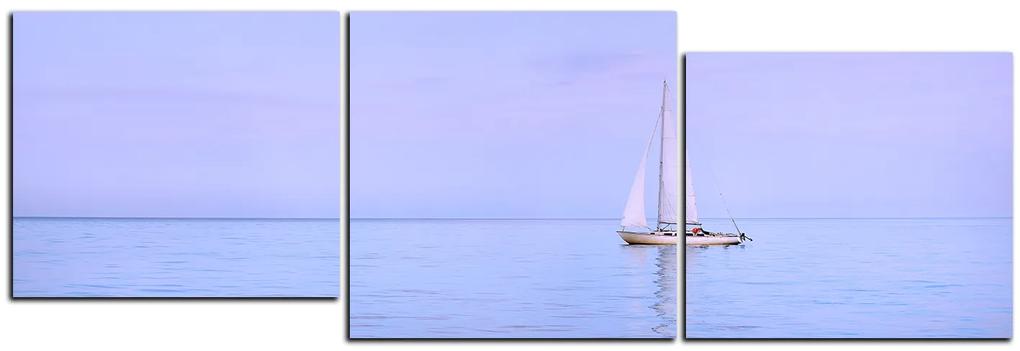 Obraz na plátně - Plachetnice na moři - panoráma  5248E (120x40 cm)