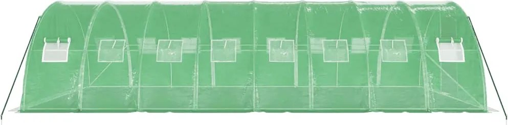 Skleník s ocelovým rámem zelený 32 m² 8 x 4 x 2 m 3188063