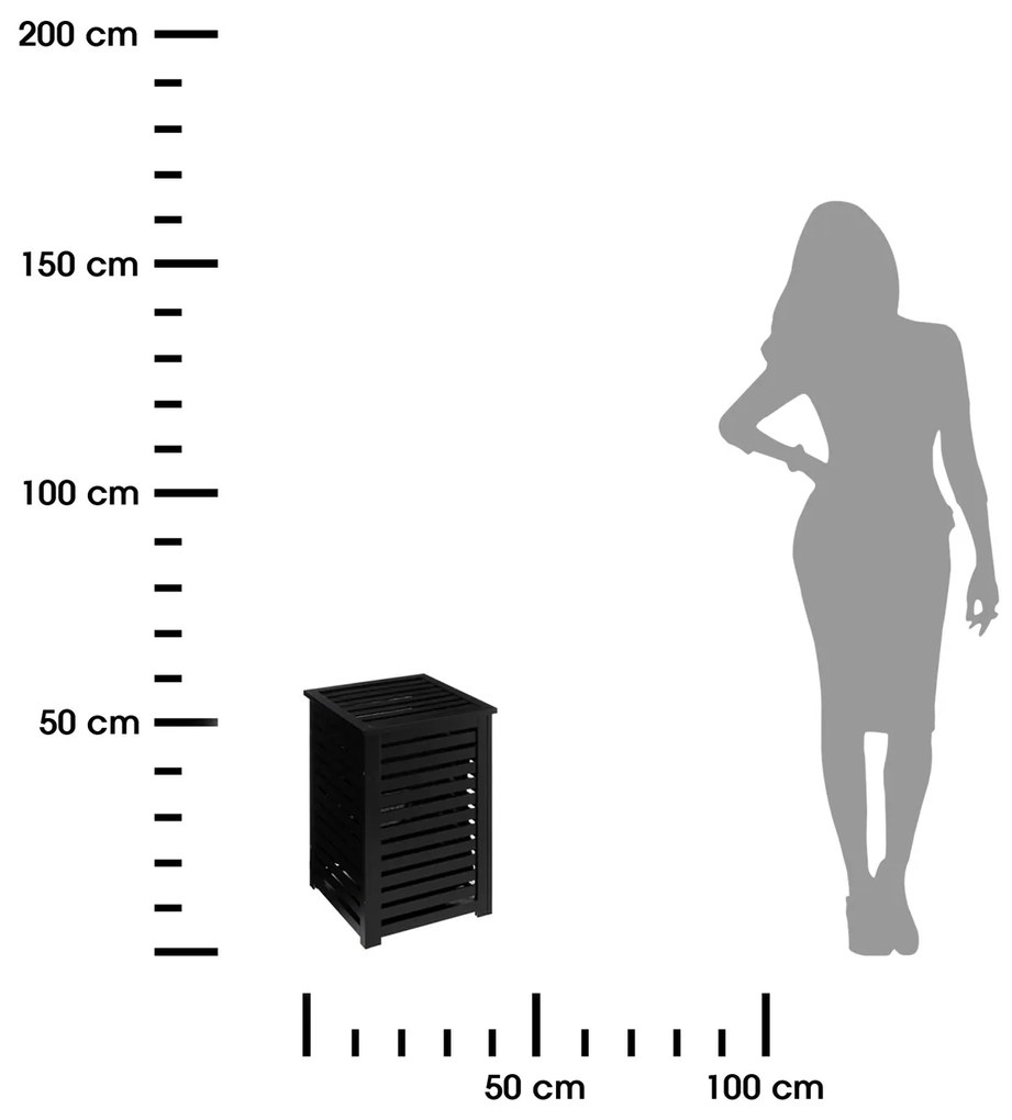Prádelní koš Sicela Black 65 l