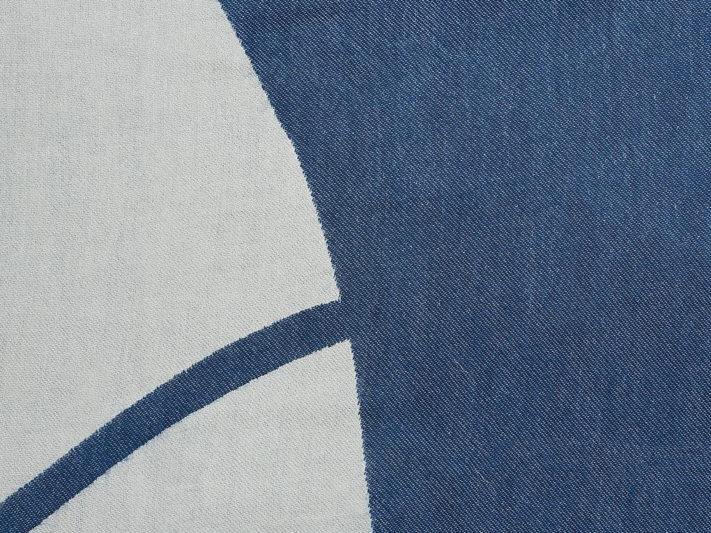 Deka 130 x 170 cm modrá/ bílá HAPREK Beliani