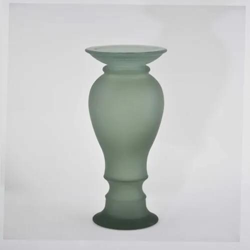 Svícen|váza 40cm, ABRIL, zelená matná|Vidrios San Miguel|Recycled Glass