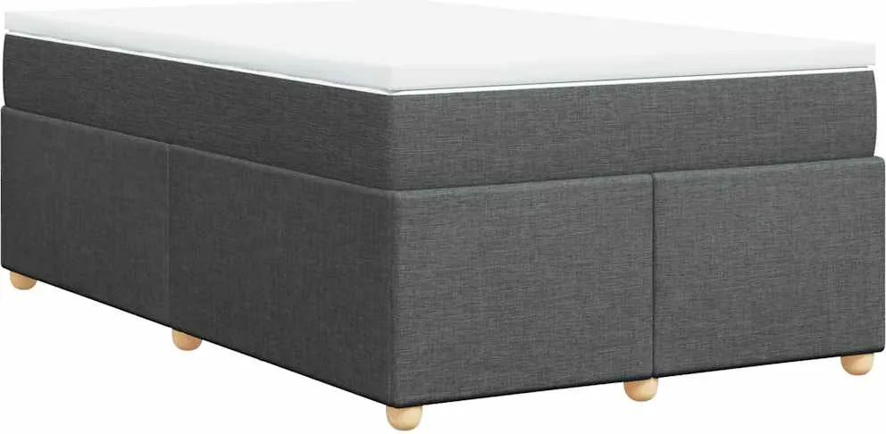 Box spring postel s matrací tmavě šedá 120x190 cm textil 3285360