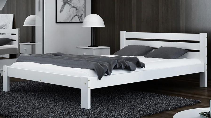 Dřevěná postel Azja 140x200 + rošt ZDARMA (Barva dřeva: Šedá)