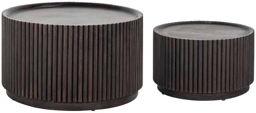 Set dvou hnědých dřevěných konferenčních stolků Richmond Vici 80,5/60,5 cm