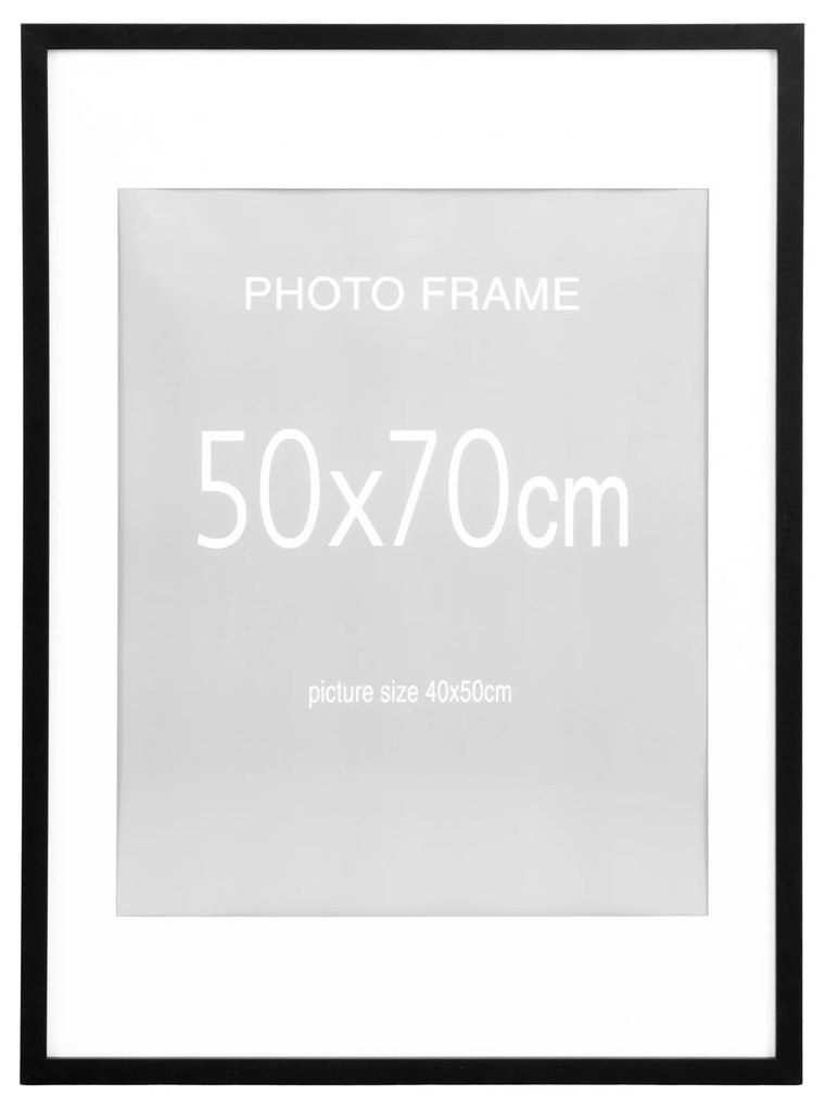 Sada 10ks fotorámečků na zeď Optic 50x70 cm černá/přírodní