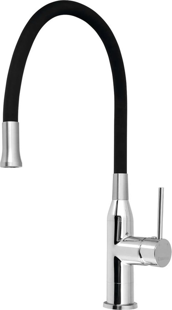 Sapho - Dřezová baterie Sili s flexibilním ramenem, černá/chrom SR426