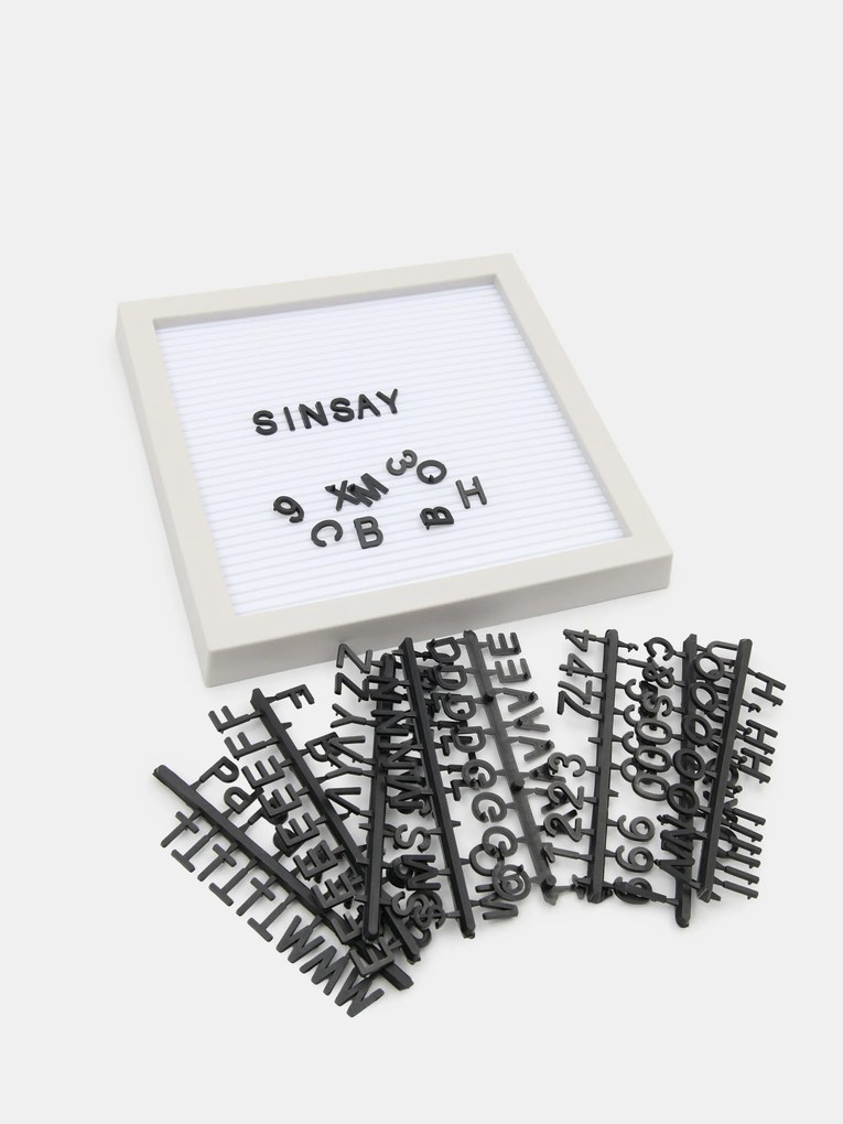 Sinsay - Tabule s vyměnitelnými písmeny - béžová