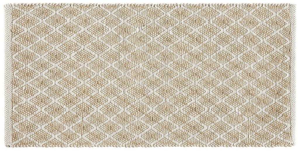 Jutový koberec 50 x 80 cm béžový AKBEZ Beliani