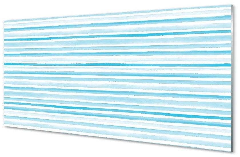 Obraz na skle modré pruhy 100x50 cm