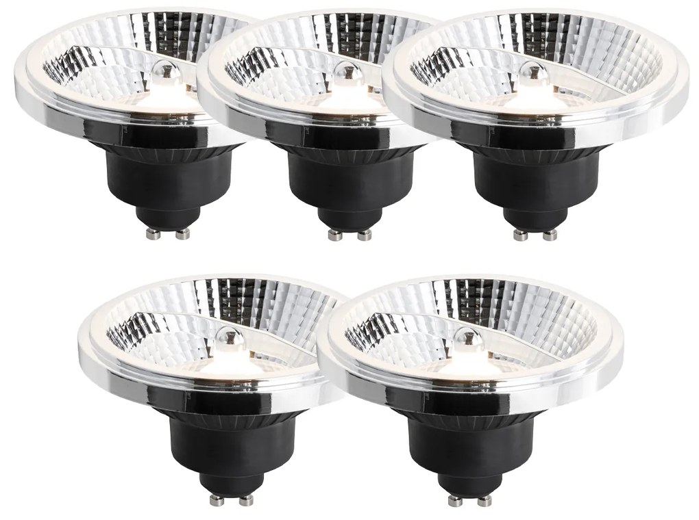 Sada 5 3-krokově stmívatelných LED žárovek GU10 111mm 10,5W 770 lm 3000K
