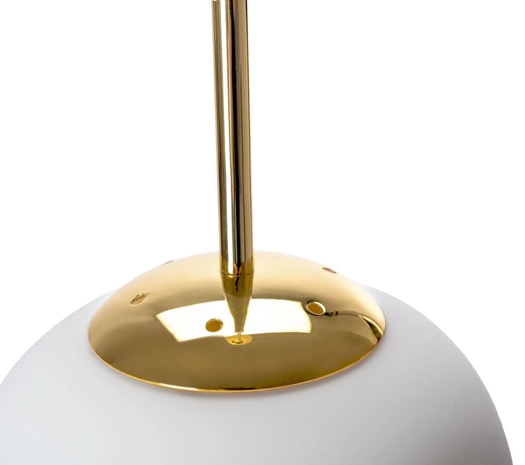 Toolight - skleněná závěsná stropní lampa APP669-1CP, zlatá, OSW-00094