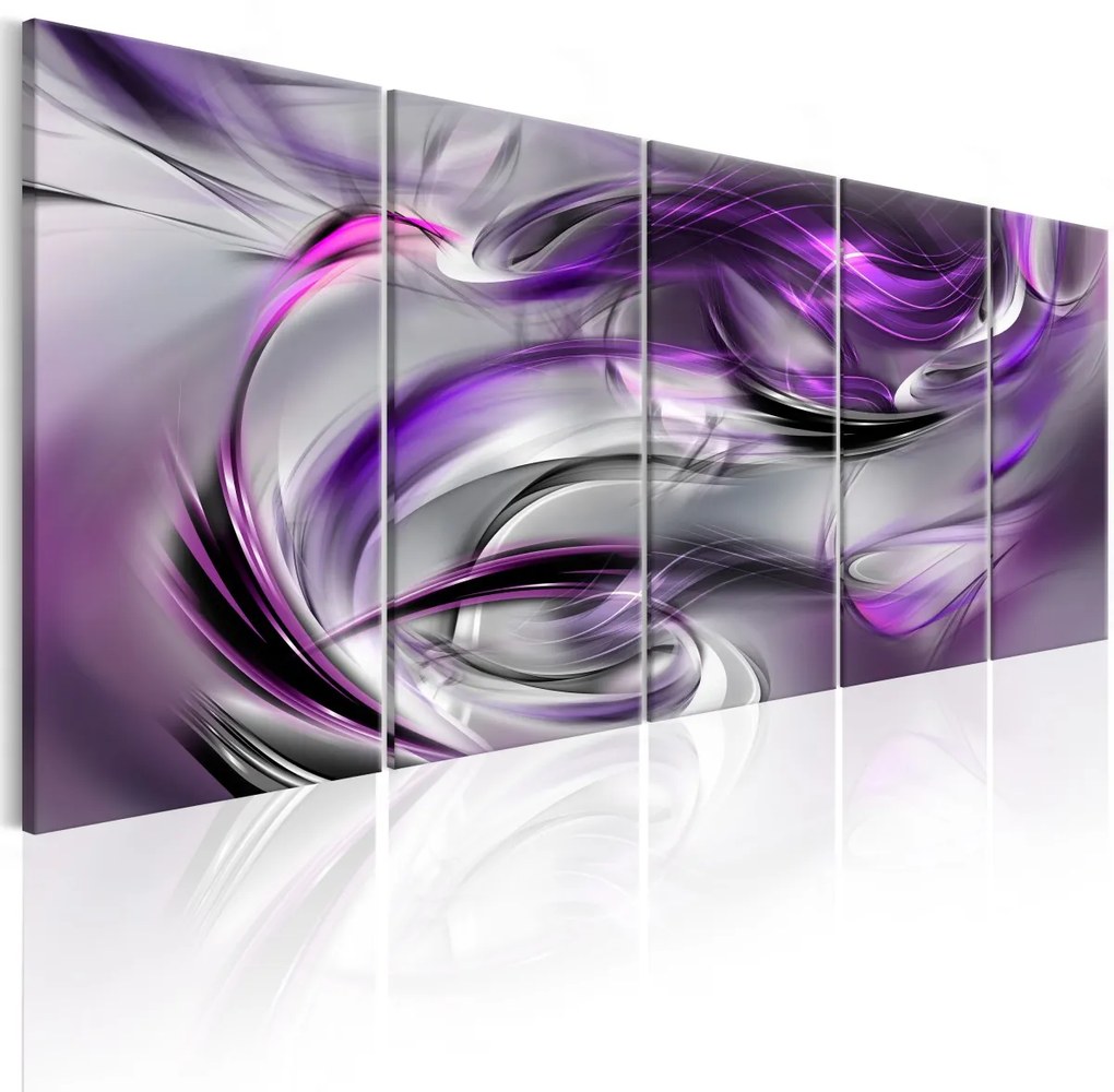 Obraz fialová abstrakce + háčky a hřebíčky ZDARMA Velikost (šířka x výška): 225x90 cm