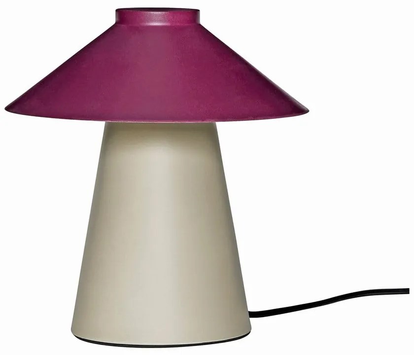 Fialovo-béžová kovová stolní lampa Chipper - Hübsch
