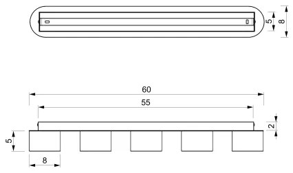 Stropní svítidlo DIXIE 5xGX53/11W/230V růžová