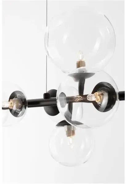 Retro lustr Odillia B 65 černá čirá