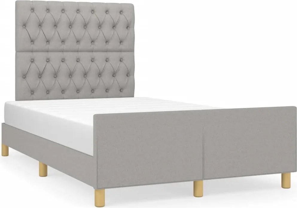 Rám postele bez matrací světle šedá 120x190 cm textil 3270534