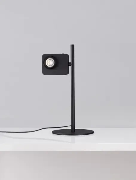 LED stmívatelná bílo-černá stolní lampa Kedros