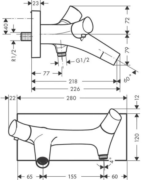 Axor Starck Vanový termostat 12410000