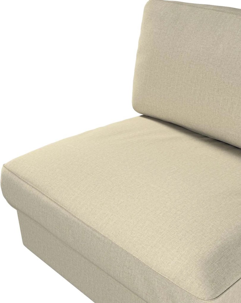 Potah na neskládací křeslo IKEA Kivik barva béžová látka pletený vzor