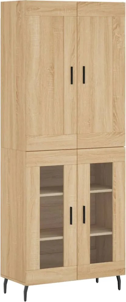 Skříň highboard dub sonoma 69,5 x 34 x 180 cm kompozitní dřevo 3199636