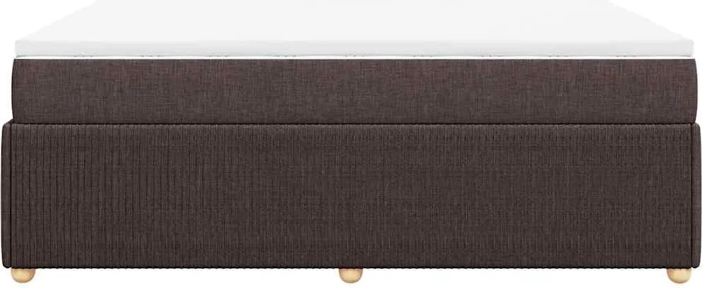 Box spring postel s matrací tmavě hnědá 140x190 cm textil 3285570