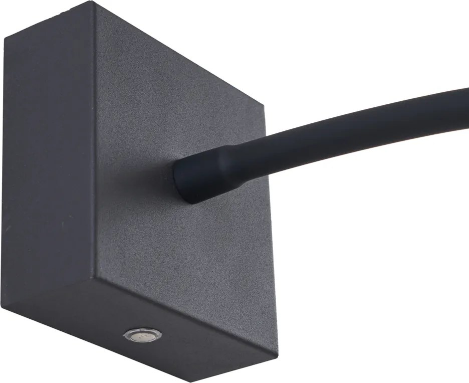 Moderní nástěnná lampa černá vč. LED stmívatelná dobíjecí - Harper