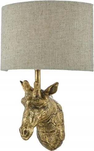 Nástěnná lampa s stínítkem Sophie Giraffe SOP0735 Dar Lighting žirafa zlatá