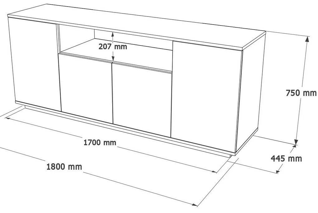 Skříňka Frau Atlantic Pine and White