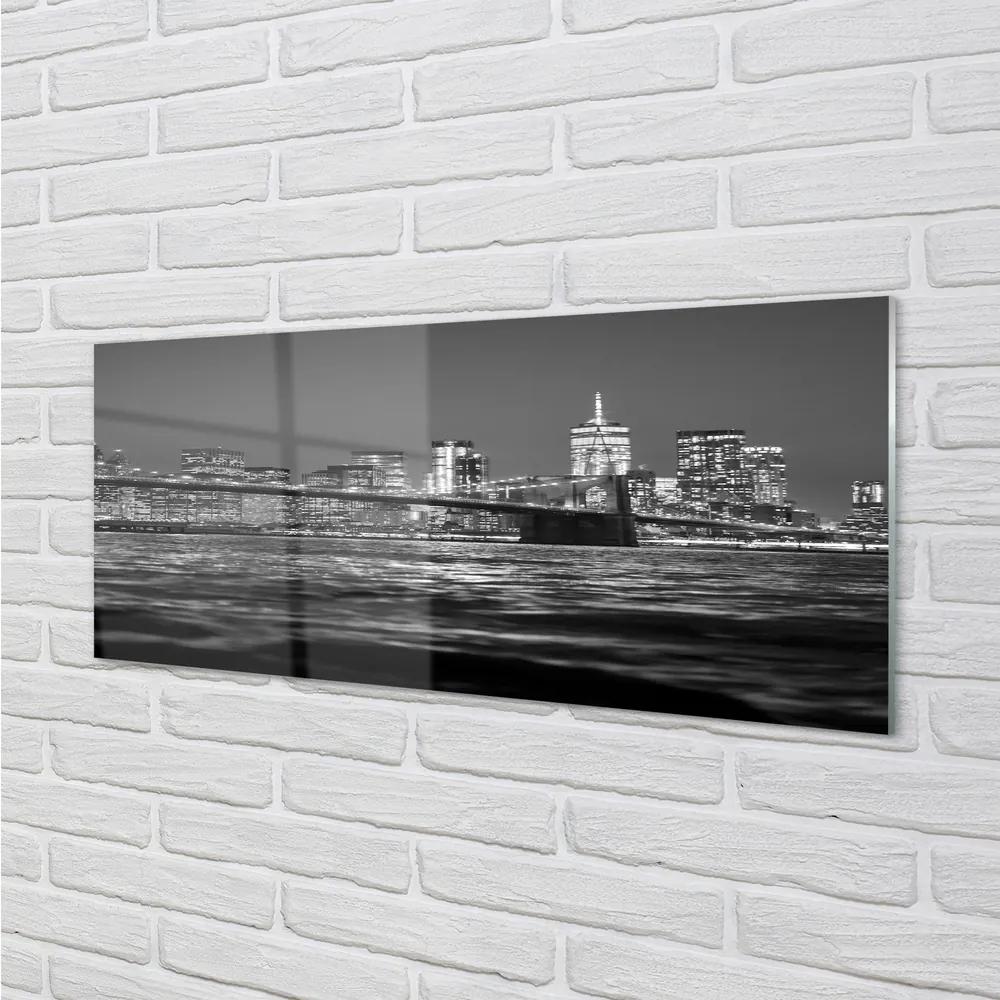 akrylový obraz Bridge river panorama 120x60 cm
