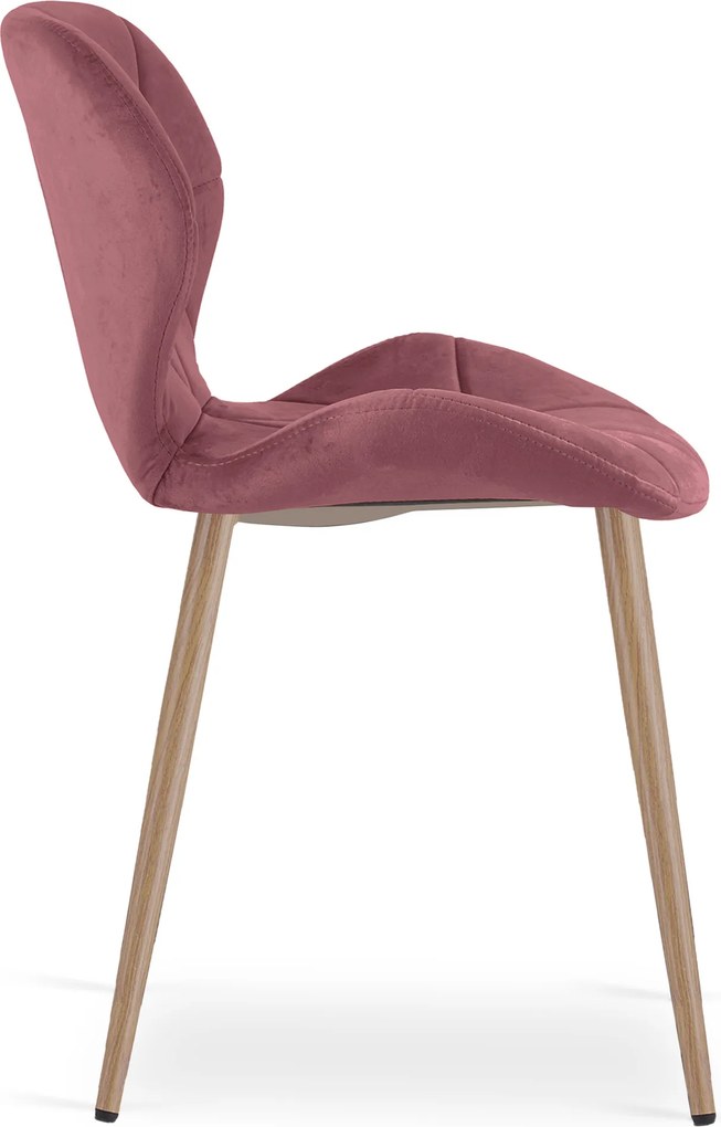 Jídelní židle MANGO VELVET, tmavě růžová