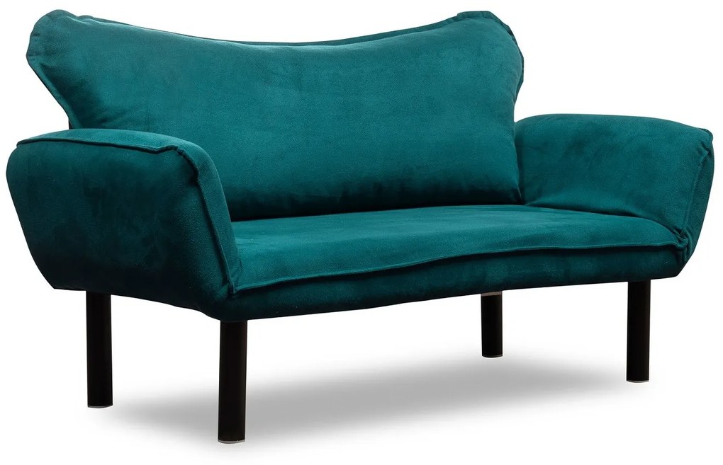 Designová rozkládací pohovka Wenda 140 cm petrolejová