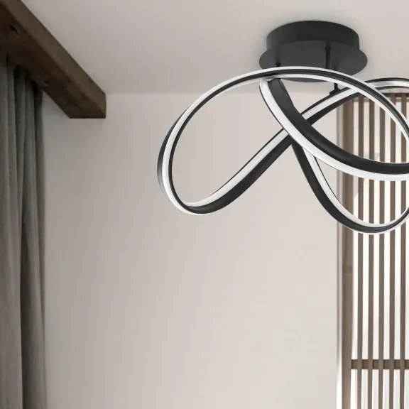Stropní svítidlo LED se stmíváním Truno 52 černé
