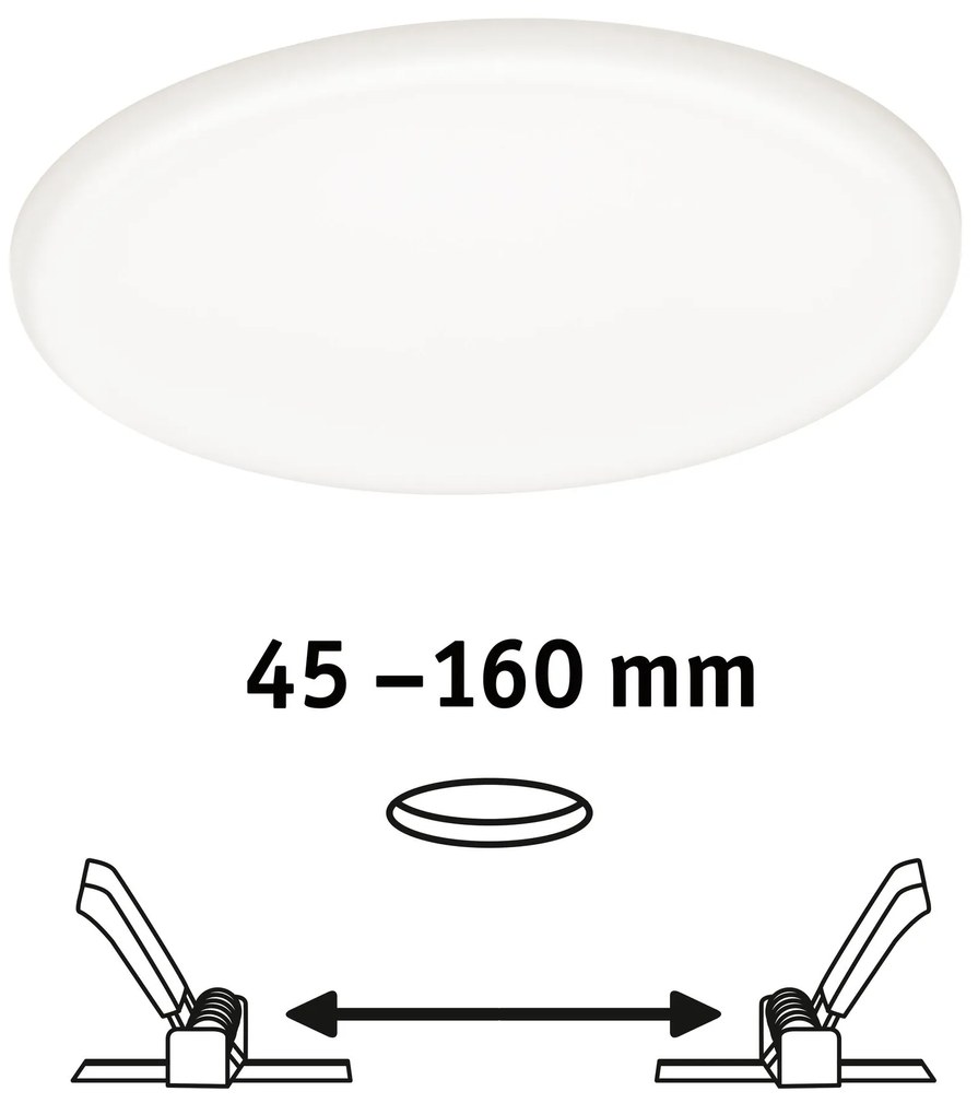 Paulmann 92392 Veluna VariFit, kulaté zápustné svítidlo, 17,5W LED 4000K, prům.  18,5cm, IP44