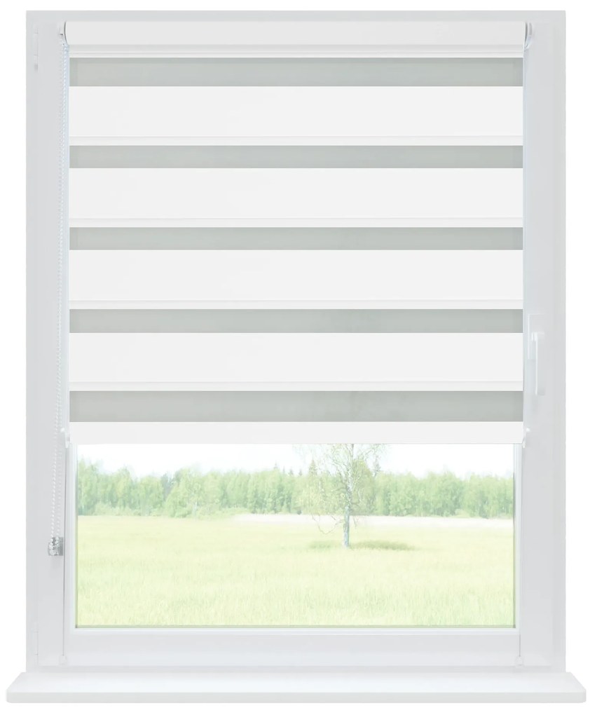 Dekodum Zatemňovací roleta den a noc Bílá 88x220 cm