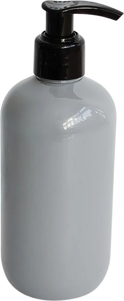 Dávkovač na mýdlo 300 ml šedý s černou pumpičkou BELA