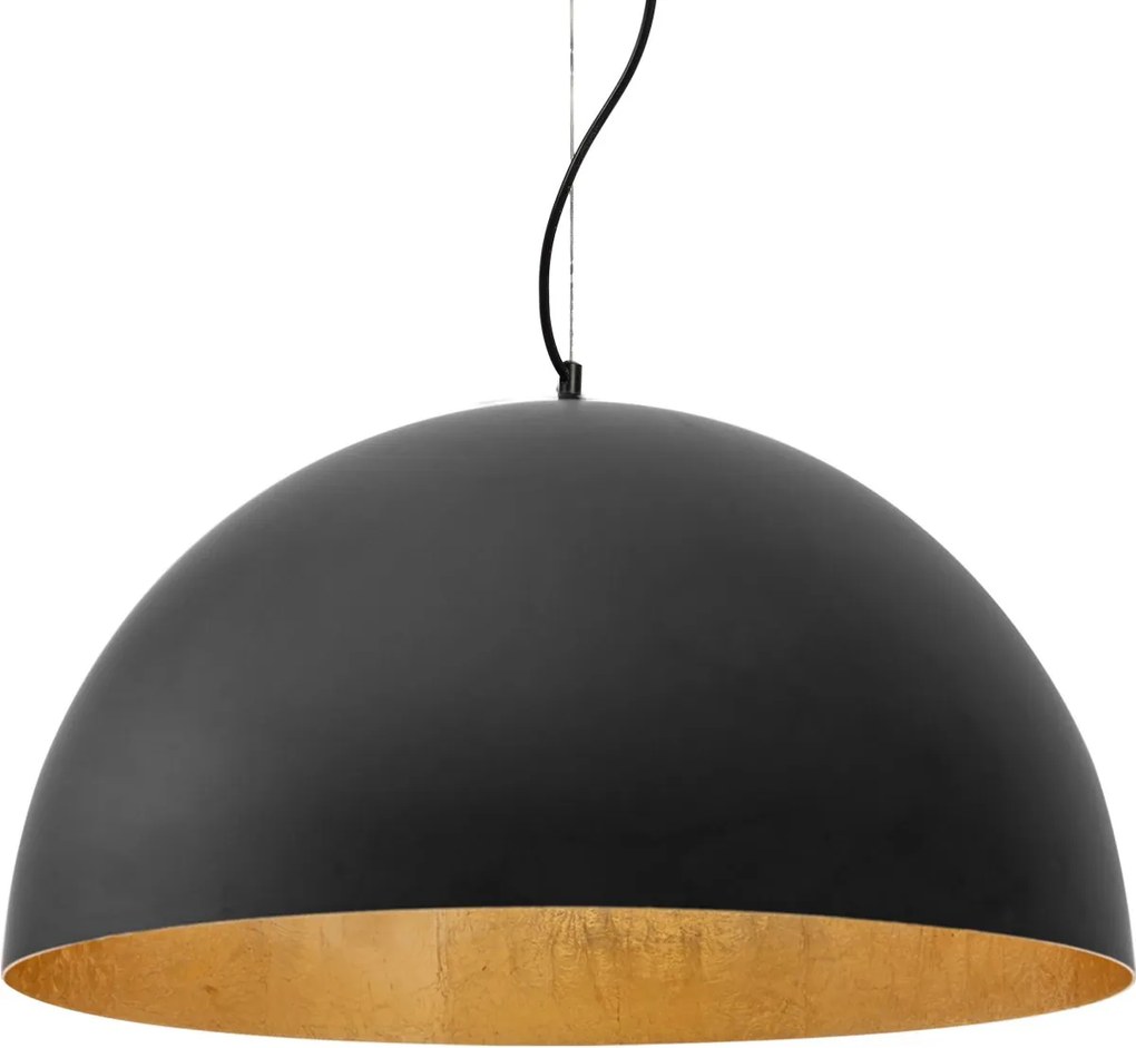 Toolight - Stropní lampa závěsná kovová miska 50cm 1xE27, černá, OSW-05011