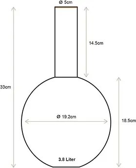 Pip Studio kovová váza s úzkým hrdlem, 33cm, světlá modrá (Střední váza ze smaltovaného kovu s lesklé světle modré)