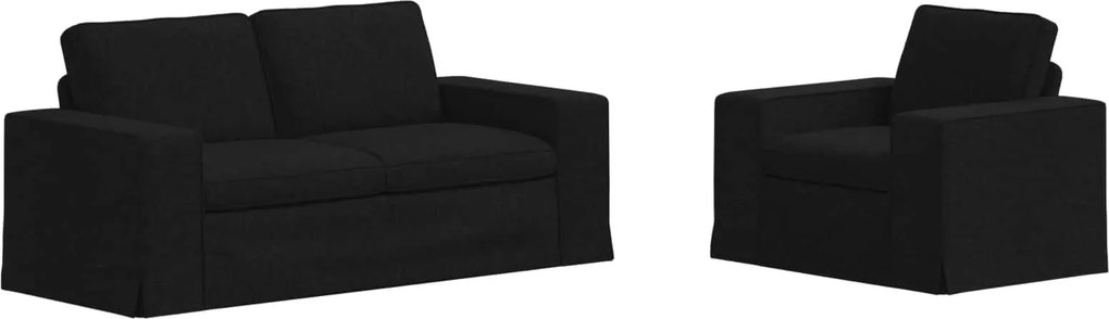 Set pohovek 2 ks Černá textil 3407546
