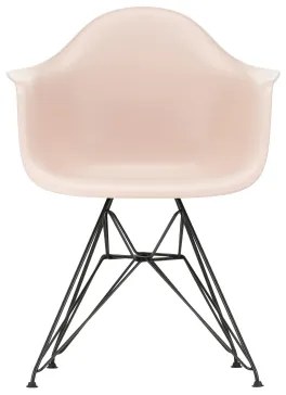 Eames Plastic Armchair DAR černě lakovaná světle růžová černé na koberec Vitra